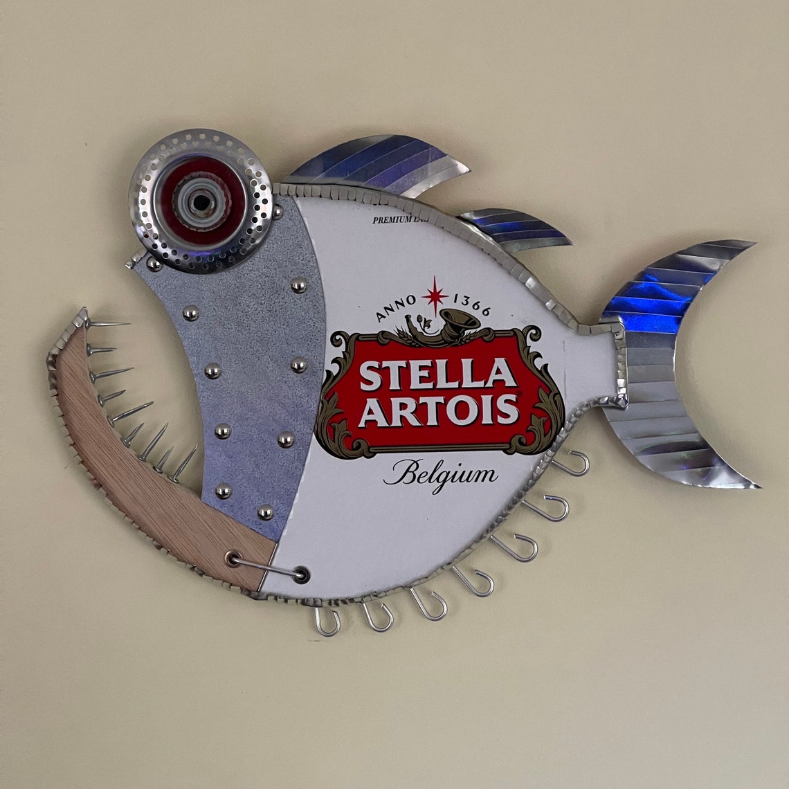 Stella Artois, Wooden Fish Wall Art, Fish Sculpture, Fish Decor, Beach ...