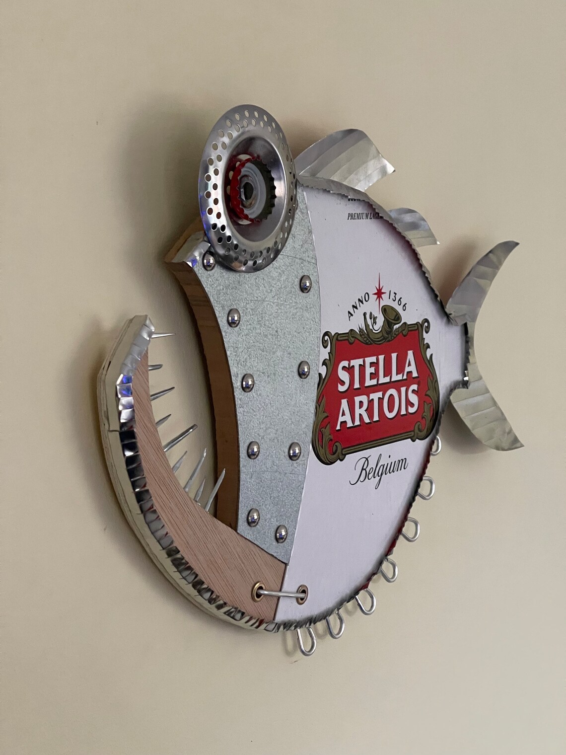 Stella Artois, Wooden Fish Wall Art, Fish Sculpture, Fish Decor, Beach ...