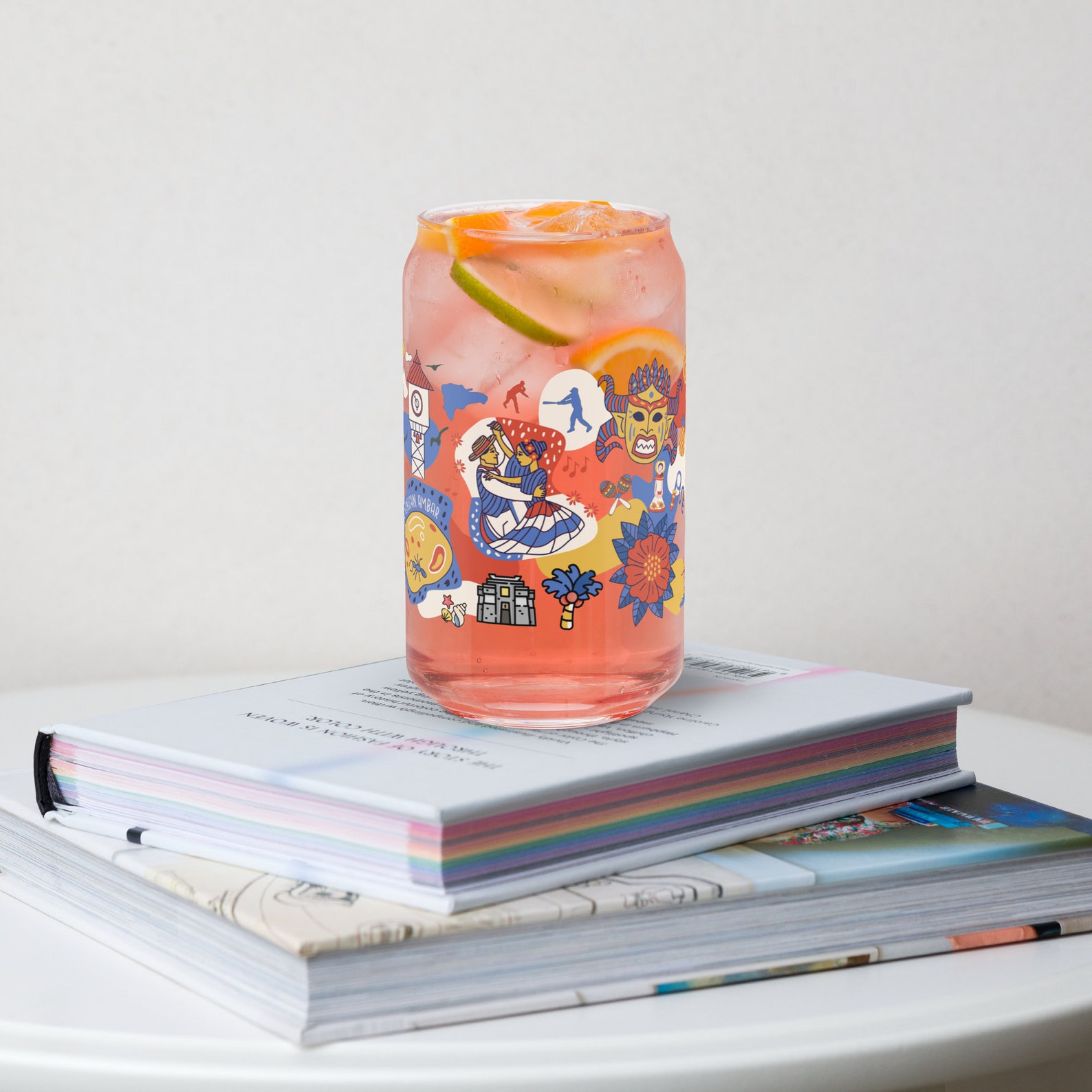 Dominican Culture Sipper Cup, Iced Coffee Cup, Beer Can Glass ...