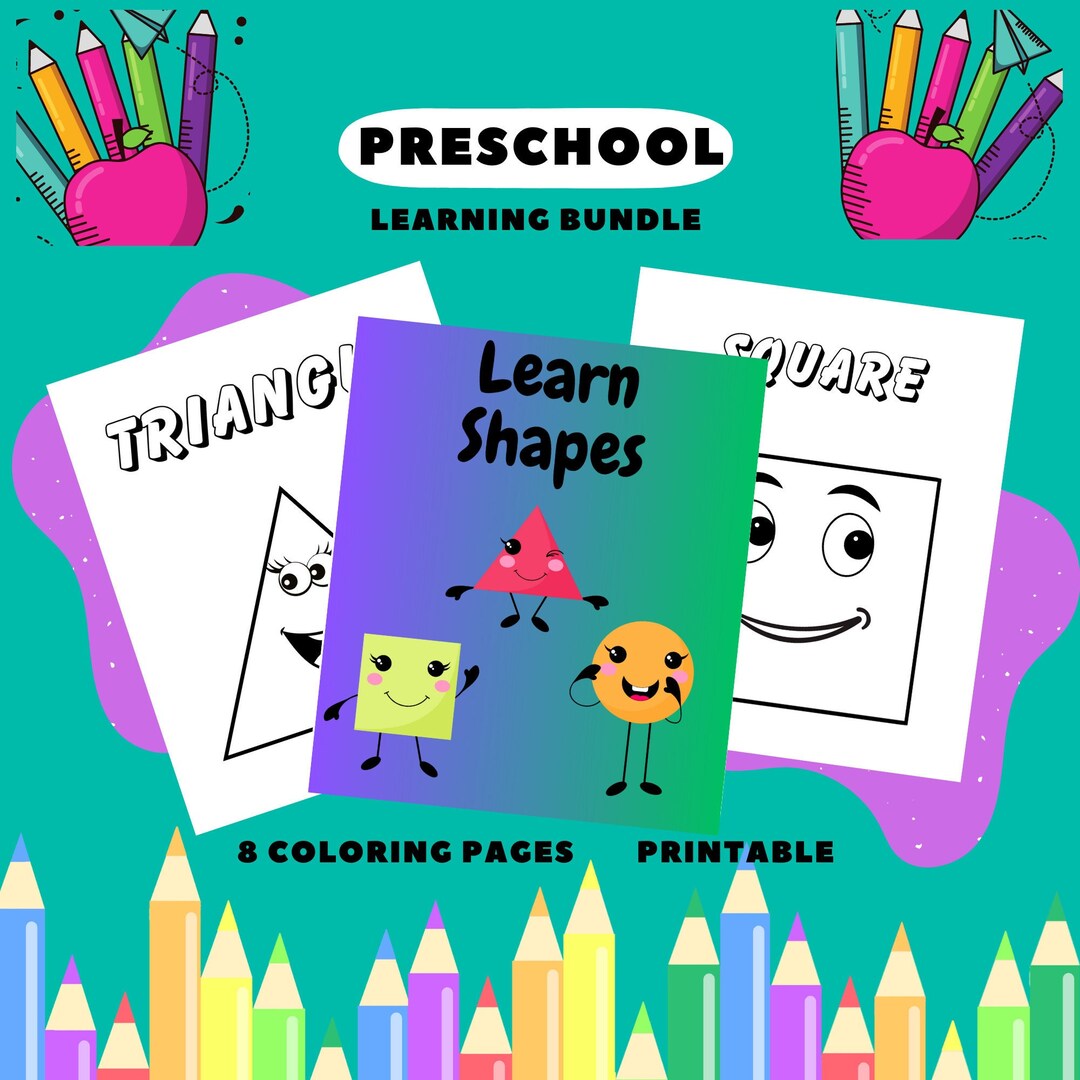 Printable Preschool Coloring Pages, Educational Activity, Homeschool ...