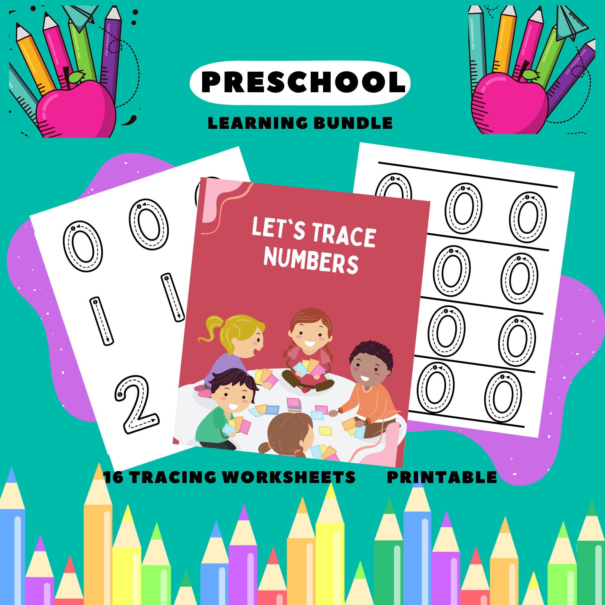 Printable Preschool Coloring Pages, Tracing Worksheets, Homeschool ...
