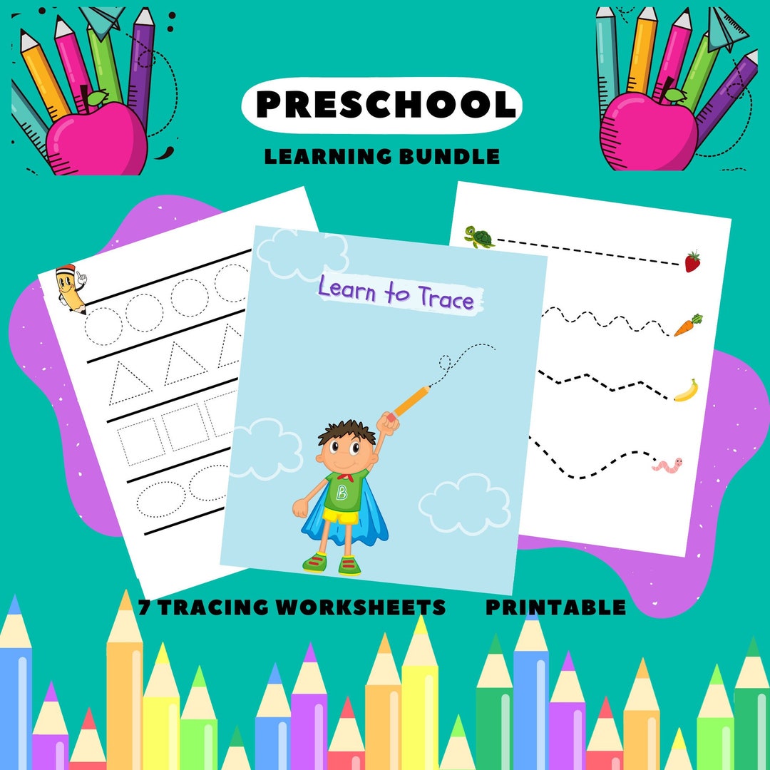 Printable Preschool Coloring Pages, Tracing Worksheets, Homeschool ...