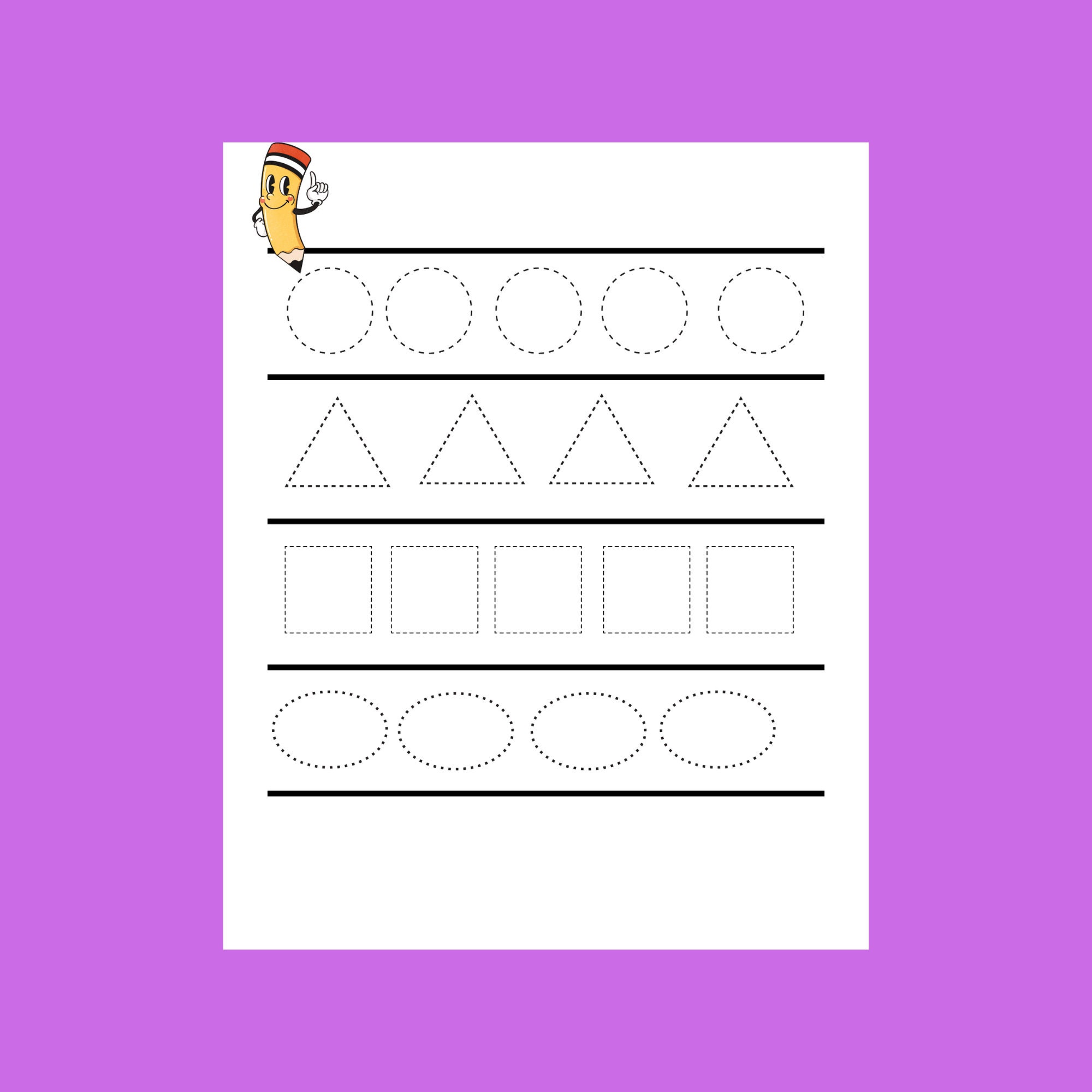 Printable Preschool Coloring Pages Tracing Worksheets - Etsy