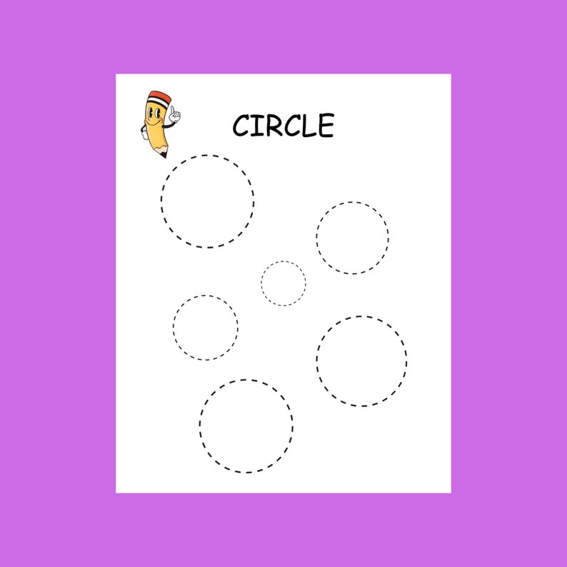 Printable Preschool Coloring Pages Tracing Worksheets - Etsy