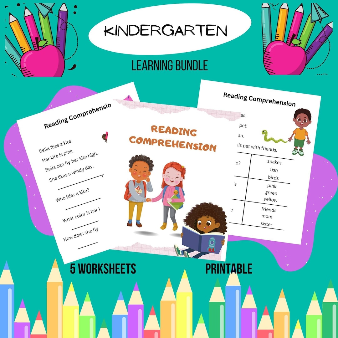 Printable Kindergarten Coloring Pages, Reading Comprehension Worksheets ...