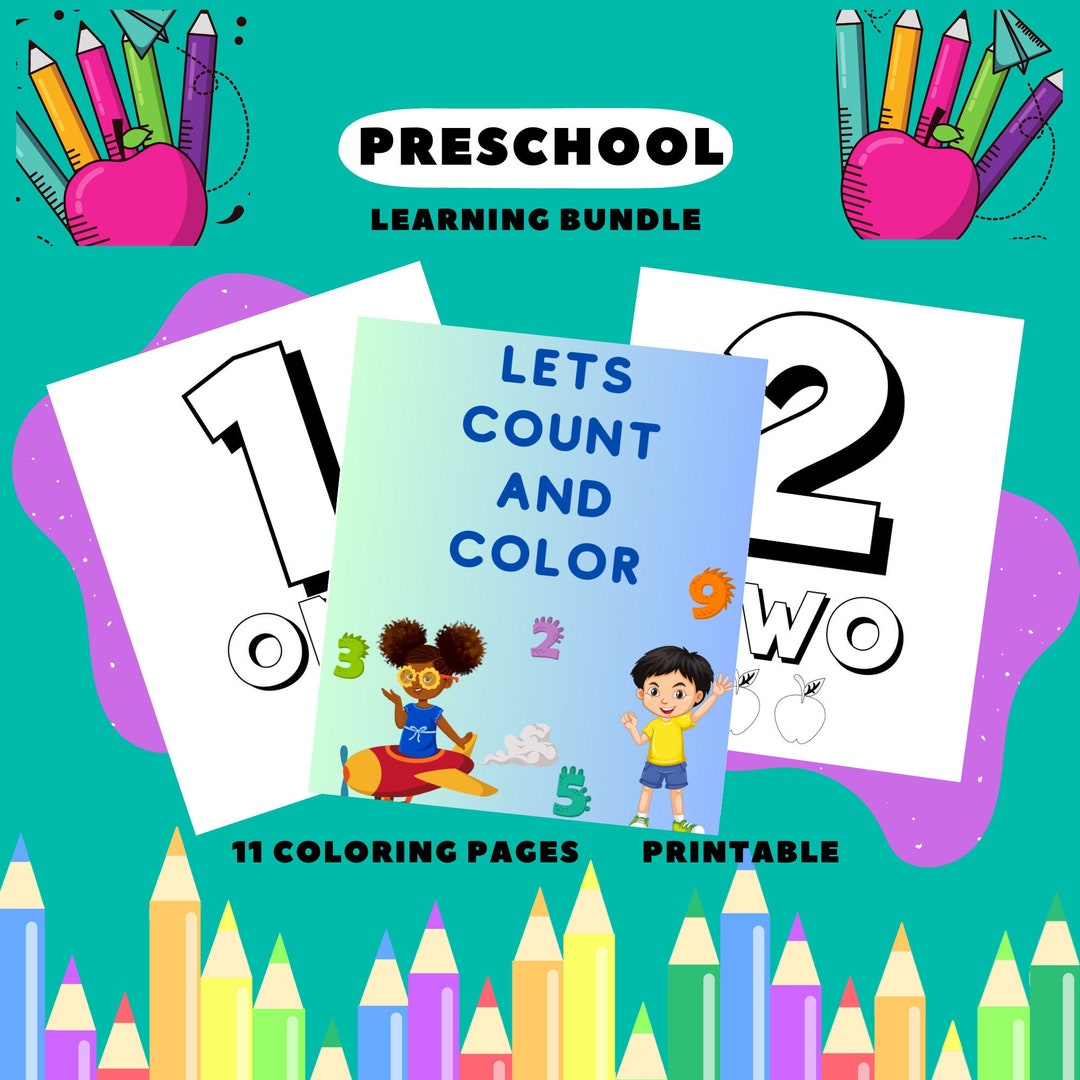 Printable Preschool Coloring Pages, Educational Activity, Homeschool ...