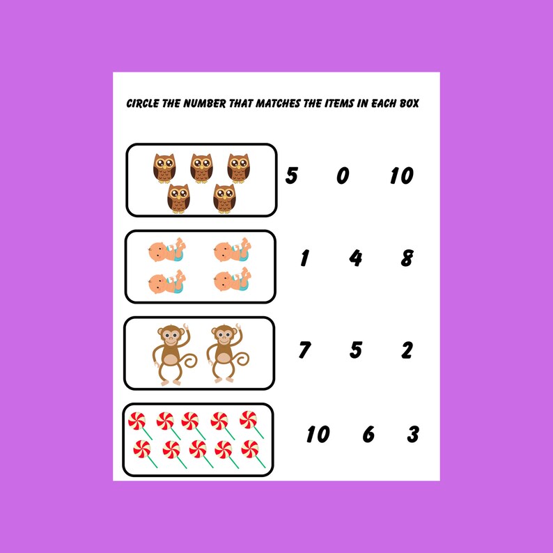 Printable Preschool Coloring Pages, Counting Worksheets, Homeschool ...