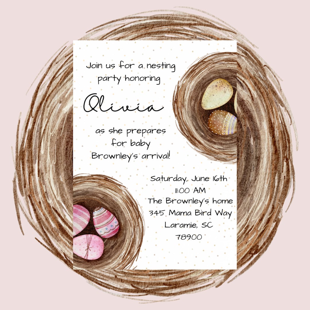 Editable Nesting Party Instant Digital Download Template for Mother to ...