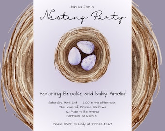 Editable Nesting Party Instant Digital Download Template for Mother to ...