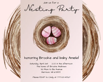 Editable Nesting Party Instant Digital Download Template for Mother to ...