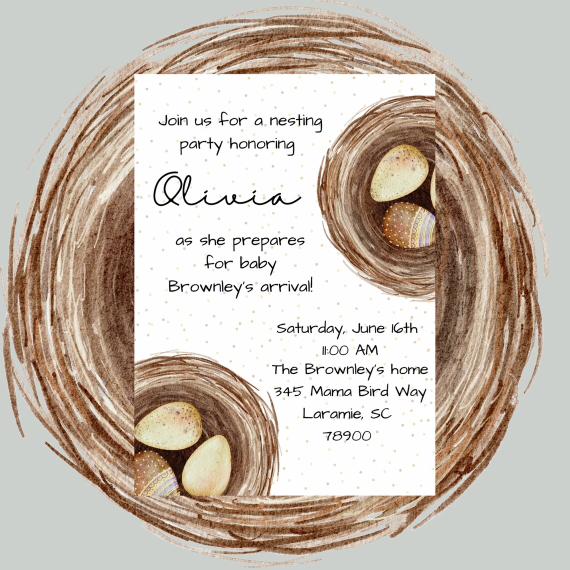 Editable Nesting Party Instant Digital Download Template for Mother to ...