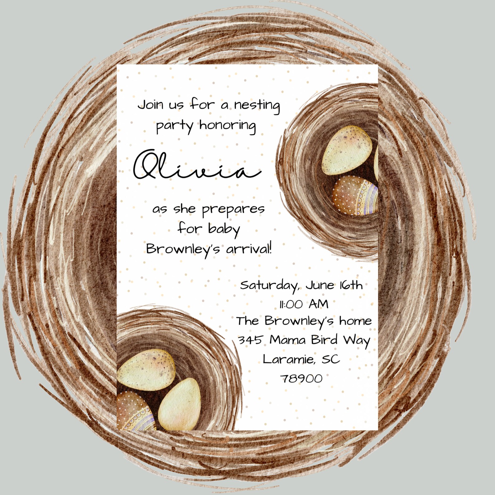 Editable Nesting Party Instant Digital Download Template for Mother to ...