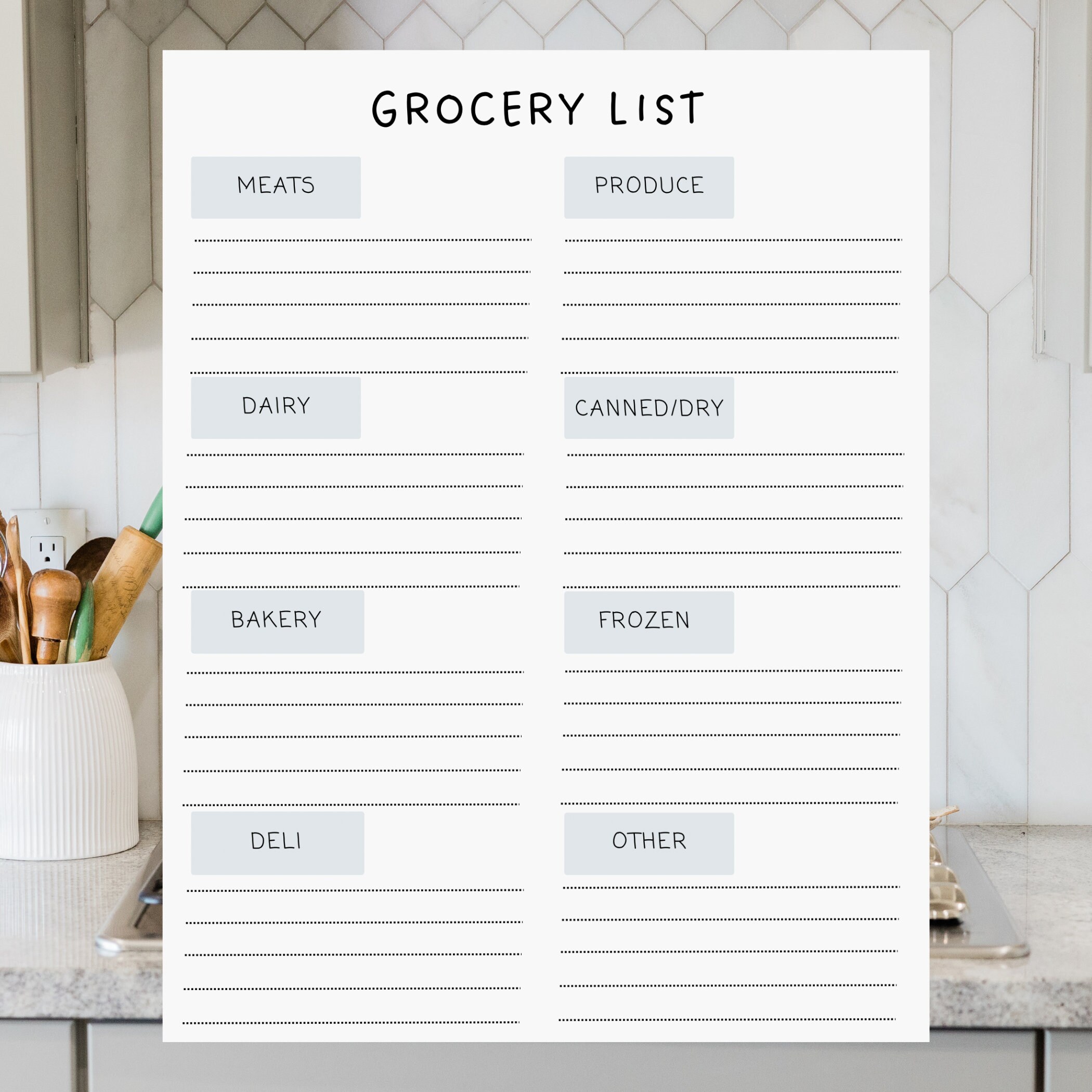 Editable Weekly Meal Plan With Grocery List Instant Download Template ...