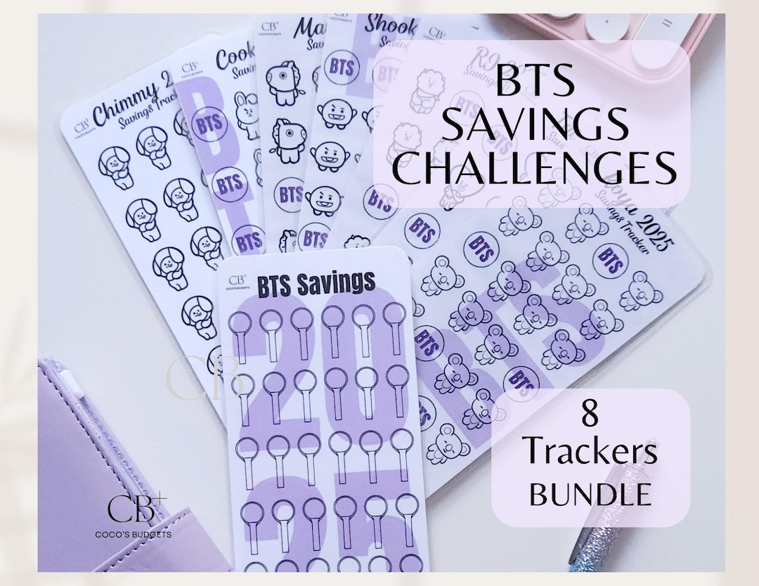Kpop BTS Savings Trackers I Cash Stuffing Challenges I BT21 I Envelopes ...