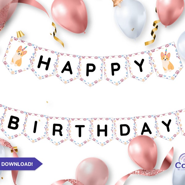 Corgi Birthday Decorations - Etsy