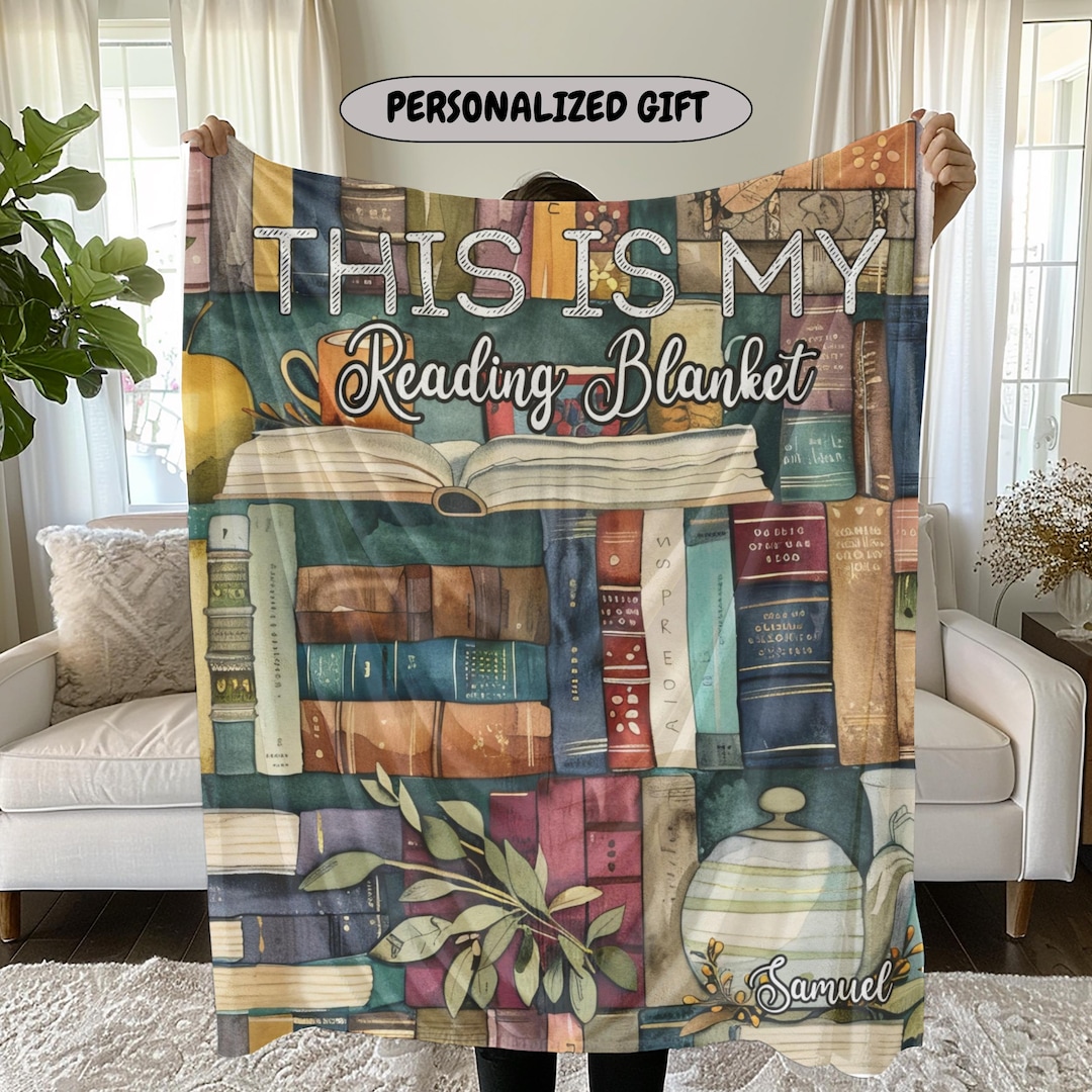 Custom Book This is My Reading Blanket, Christmas Gift for Her, Book ...