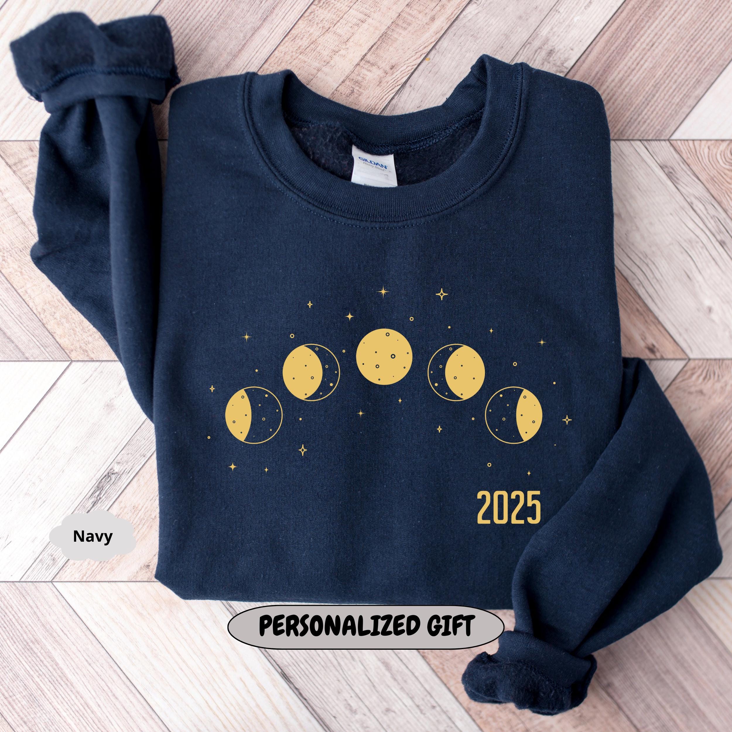 Lunar Phases Hoodie 2025, Moon Phase Sweatshirt, Celestial Astronomy ...