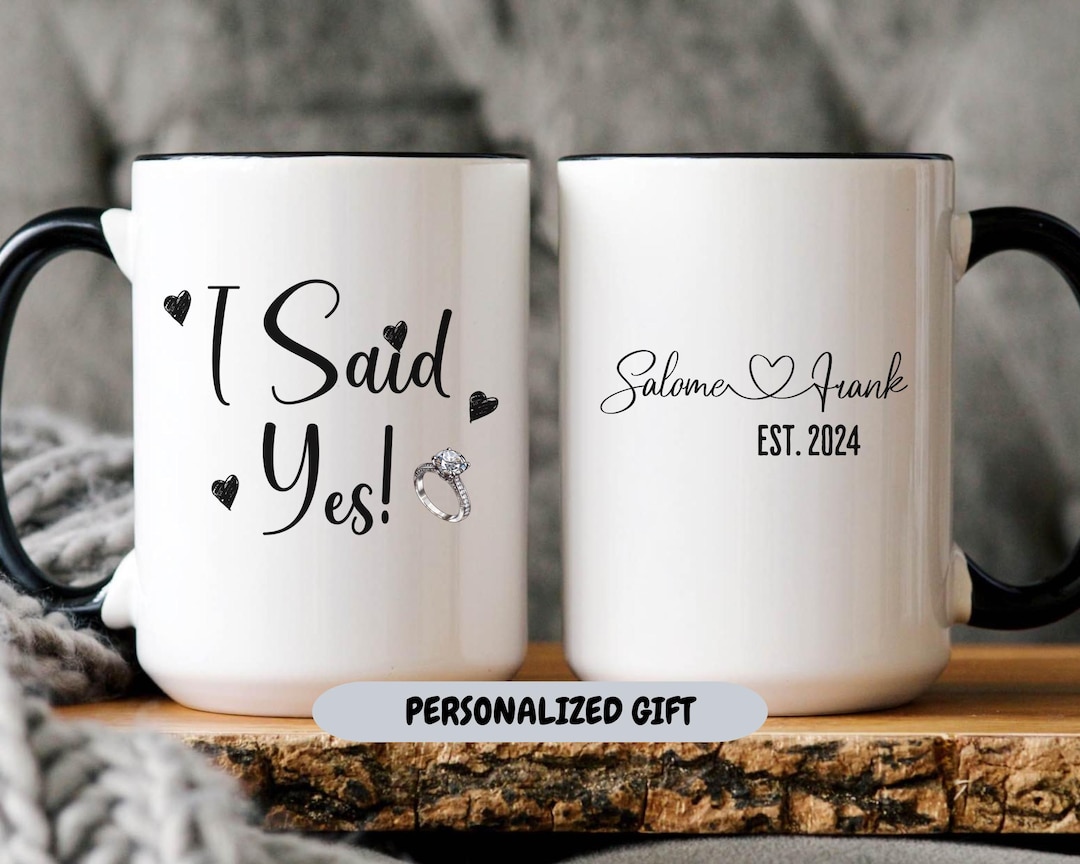 Custom I Said Yes Mug, Husband and Wife Mugs, Mr and Mrs Mug, Custom Mr ...