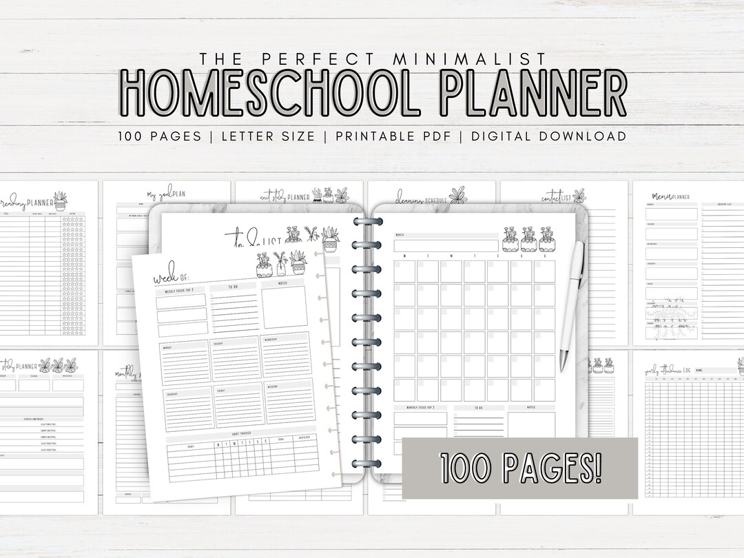 Homeschool Planner Homeschool Planner Printable Undated - Etsy