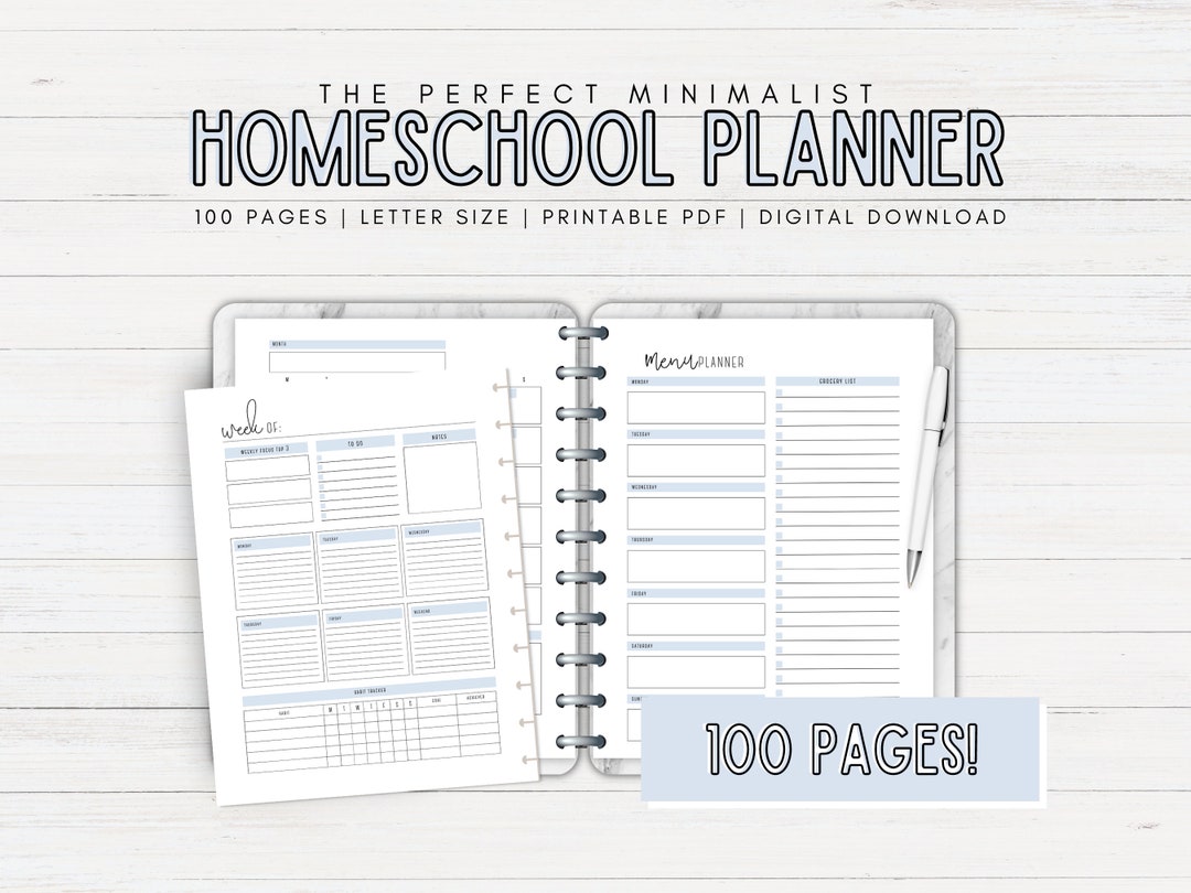 Homeschool Planner Homeschool Planner Printable Undated Digital Planner ...