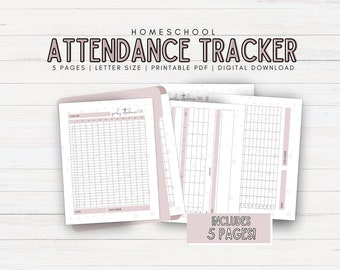 Homeschool Attendance Log School Attendance Tracker - Etsy