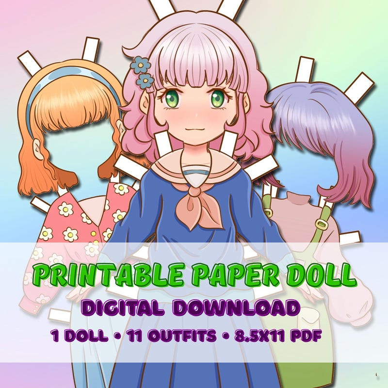Chibi Paper Dolls - Etsy