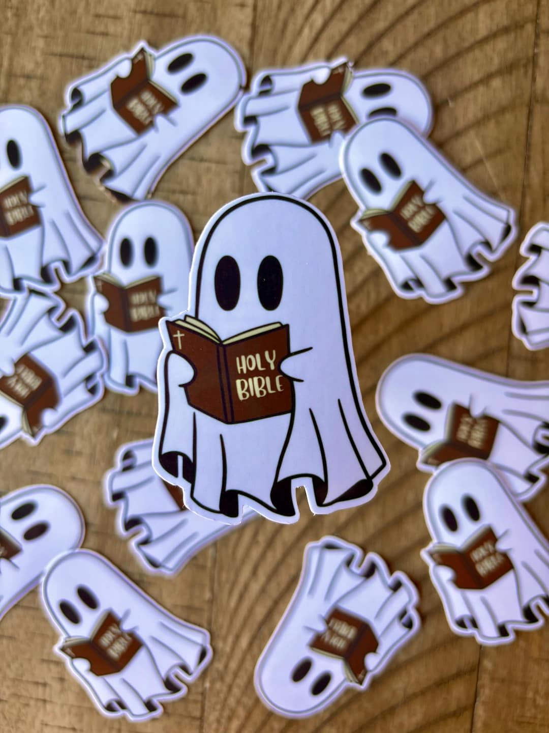 Holy Ghost Reading Holy Bible Sticker | Vinyl Stickers | Christian ...