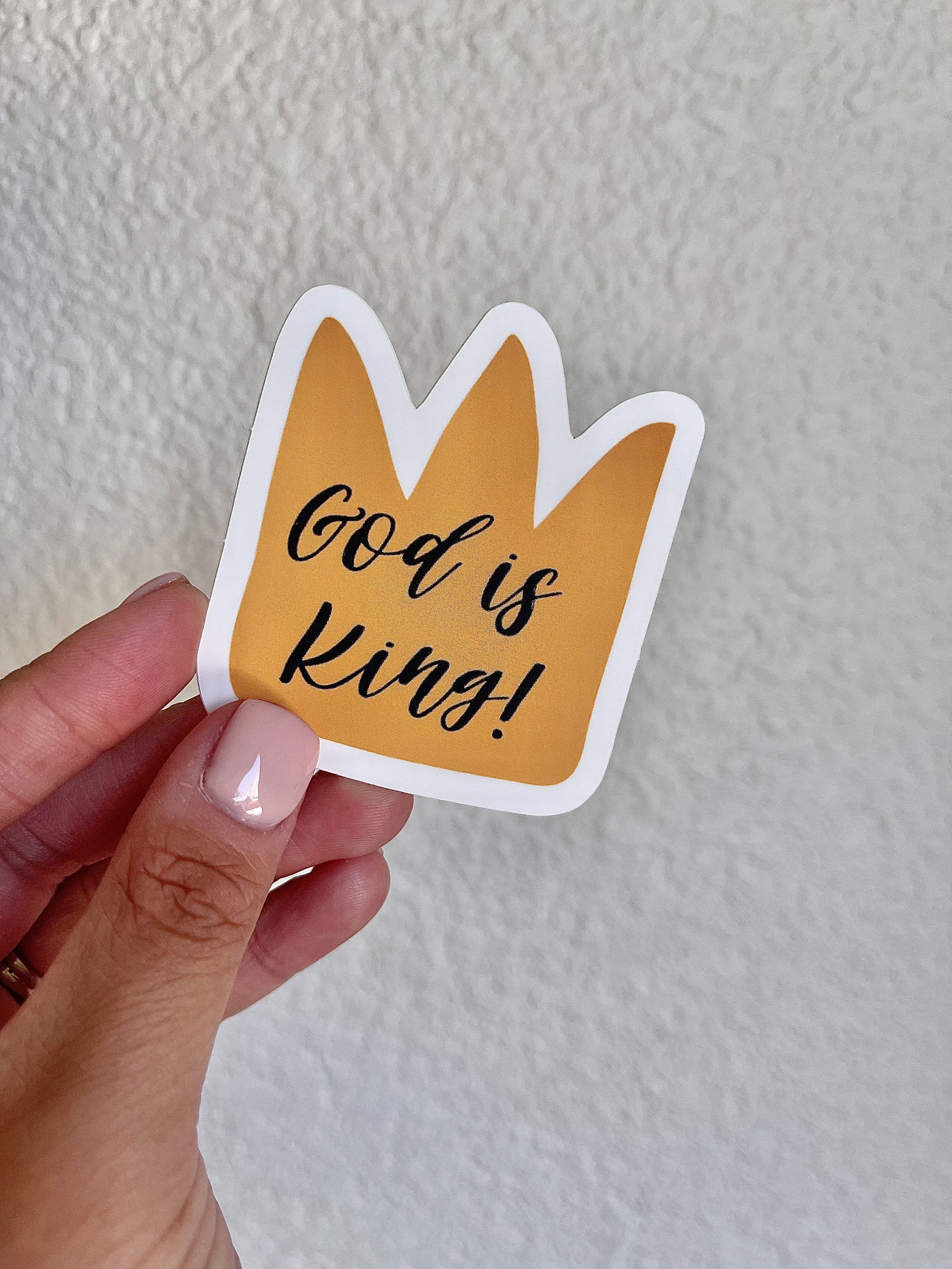 God is King Die Cut Vinyl Sticker, Religious Sticker, Faith Sticker ...