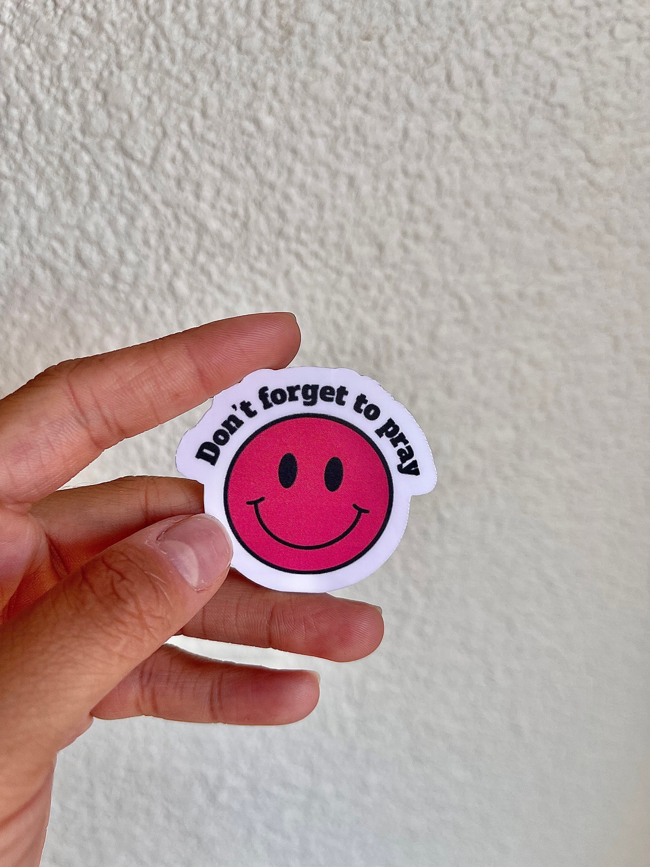 Dont Forget to Pray Smiley Face Light and Dark Pink Pink Die - Etsy