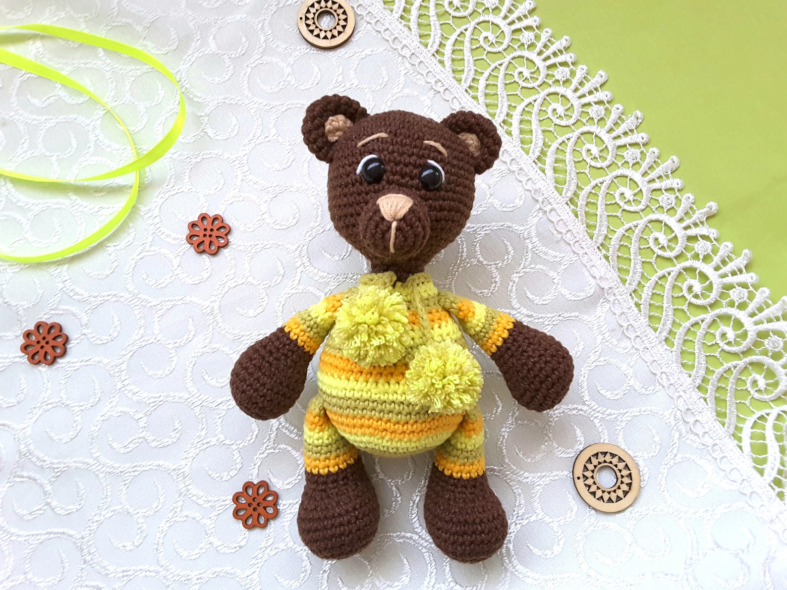 CROCHET PATTERN Teddy Bear Toy Pattern Amigurumi Teddy Pattern Stuffed ...