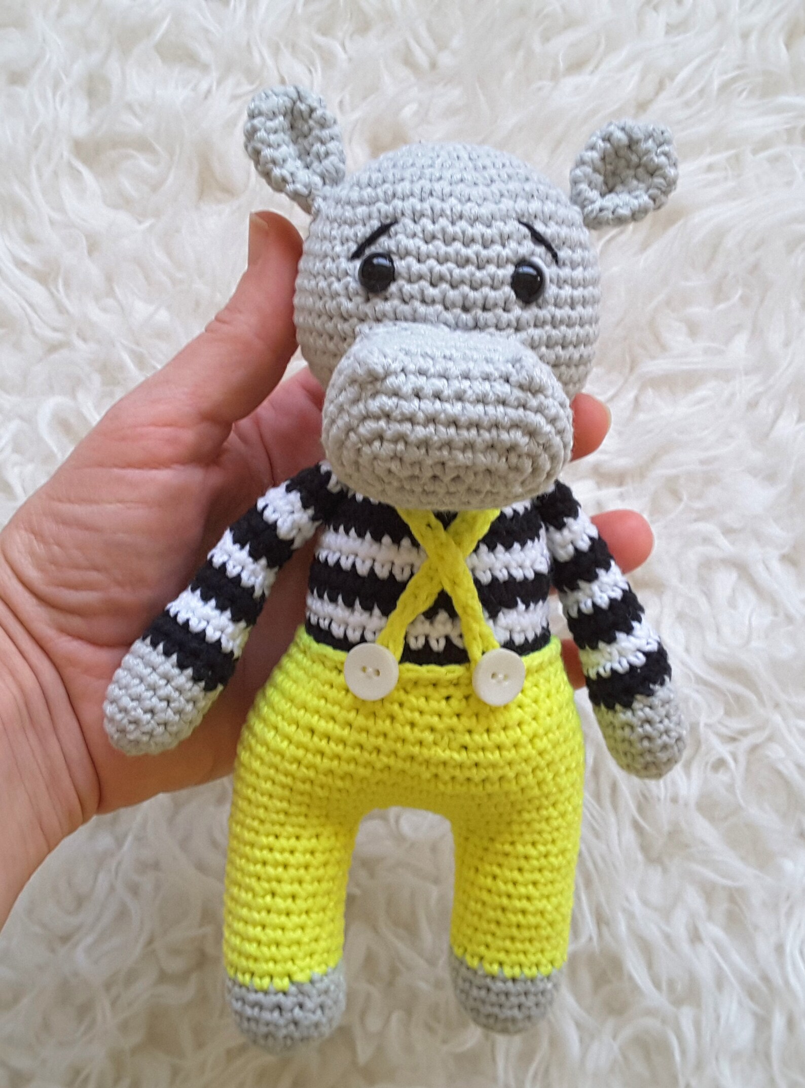 CROCHET PATTERN Hippo Toy Pattern Amigurumi Animal Pattern Stuffed Toy ...