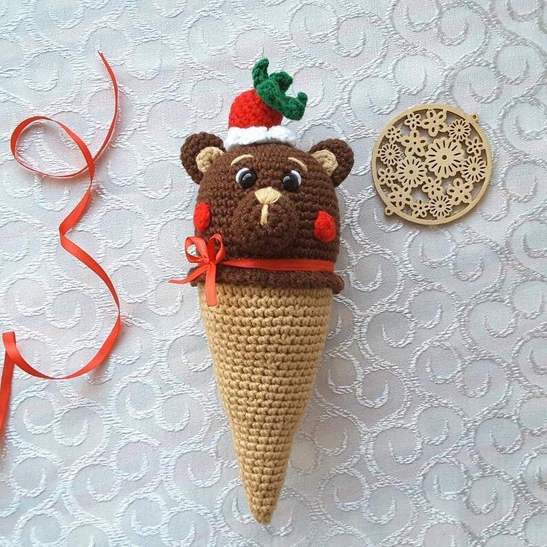 Crochet Teddy Rattle Pattern, Teddy Crochet Baby Toy, Teddy Bear Rattle ...