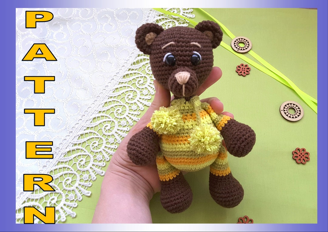 CROCHET PATTERN Teddy Bear Toy Pattern Amigurumi Teddy Pattern Stuffed ...