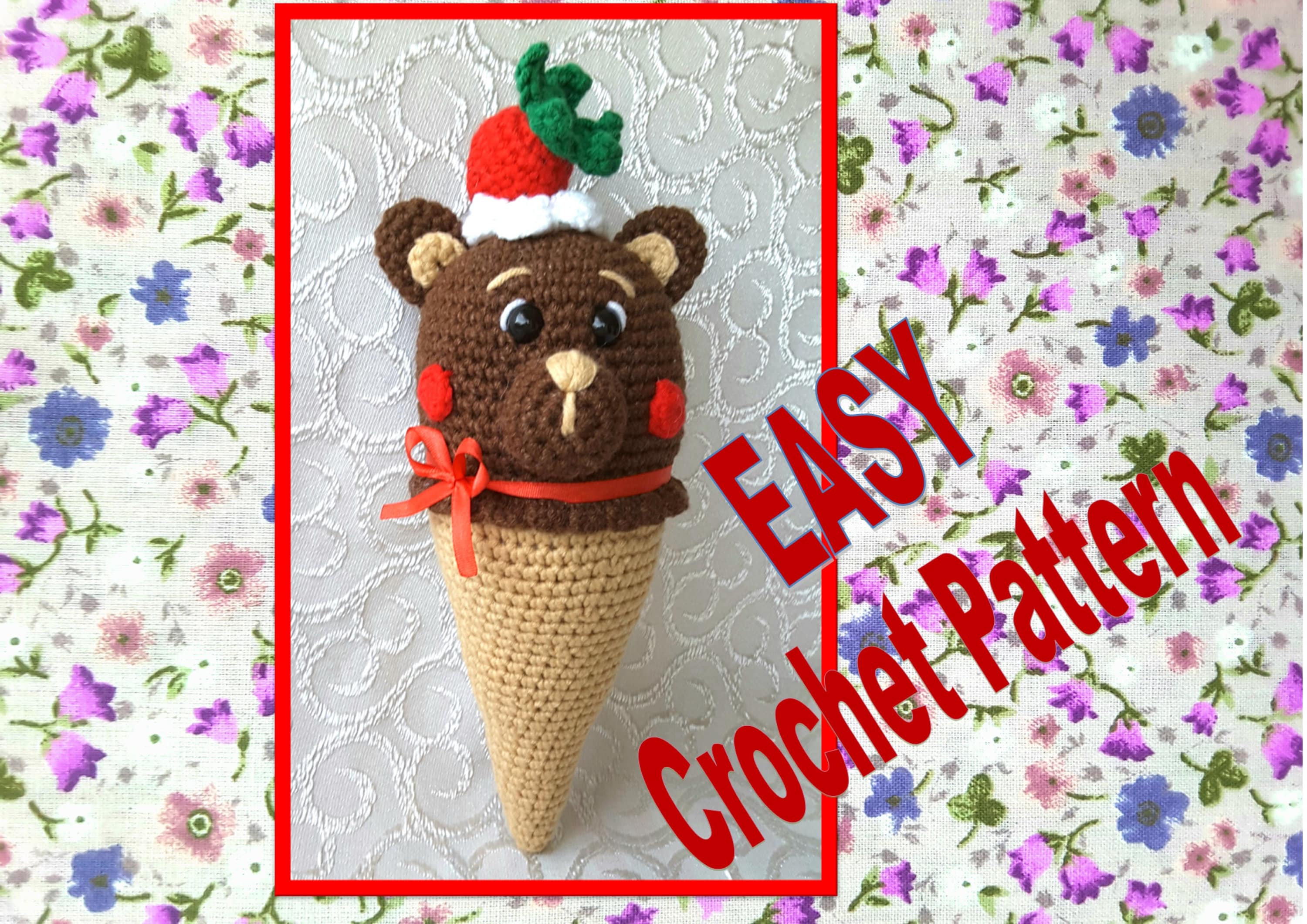 Crochet Teddy Rattle Pattern, Teddy Crochet Baby Toy, Teddy Bear Rattle ...