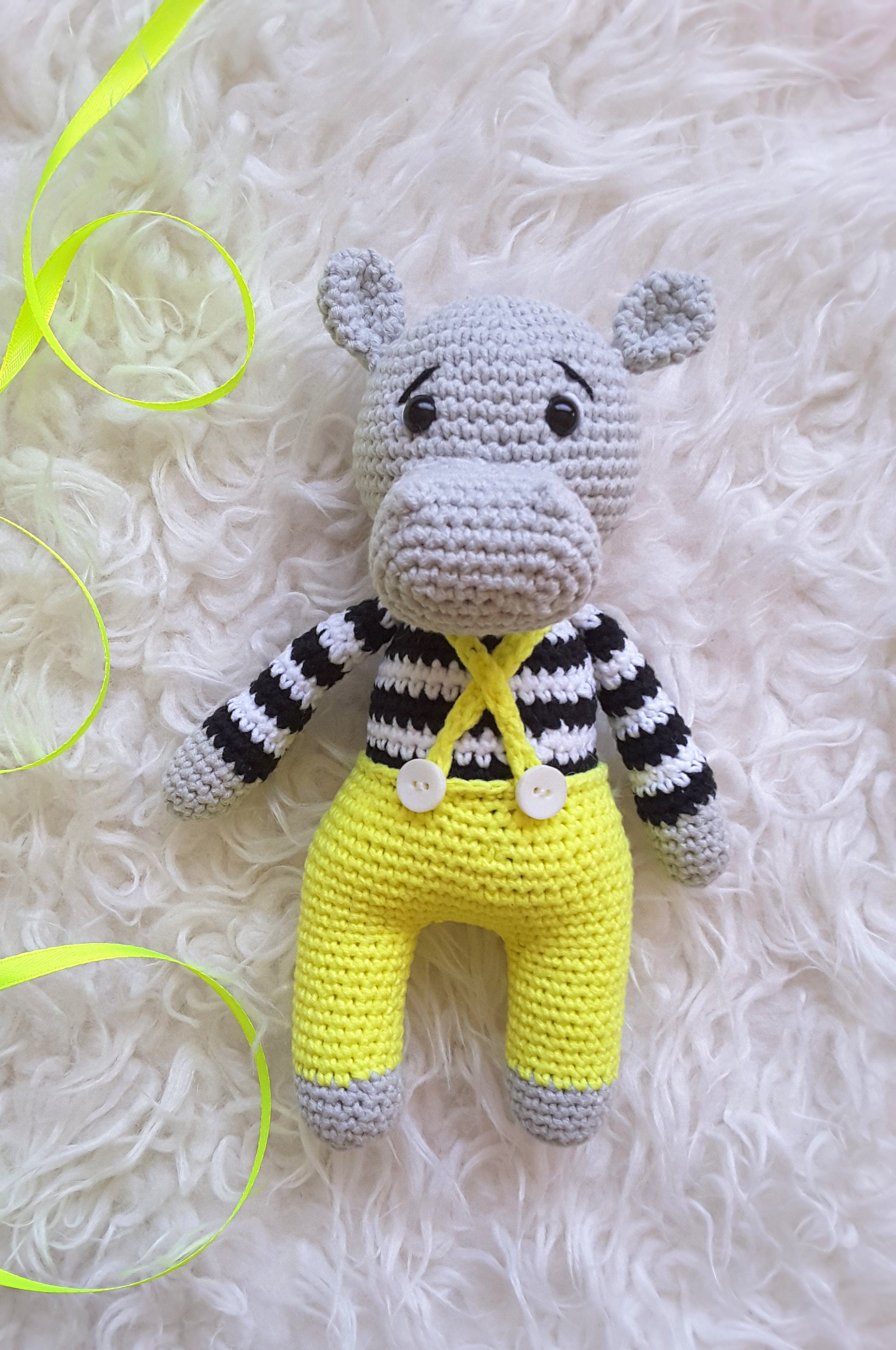 CROCHET PATTERN Hippo Toy Pattern Amigurumi Animal Pattern Stuffed Toy ...