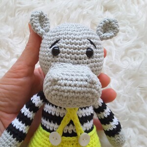 CROCHET PATTERN Hippo Toy Pattern Amigurumi Animal Pattern Stuffed Toy ...