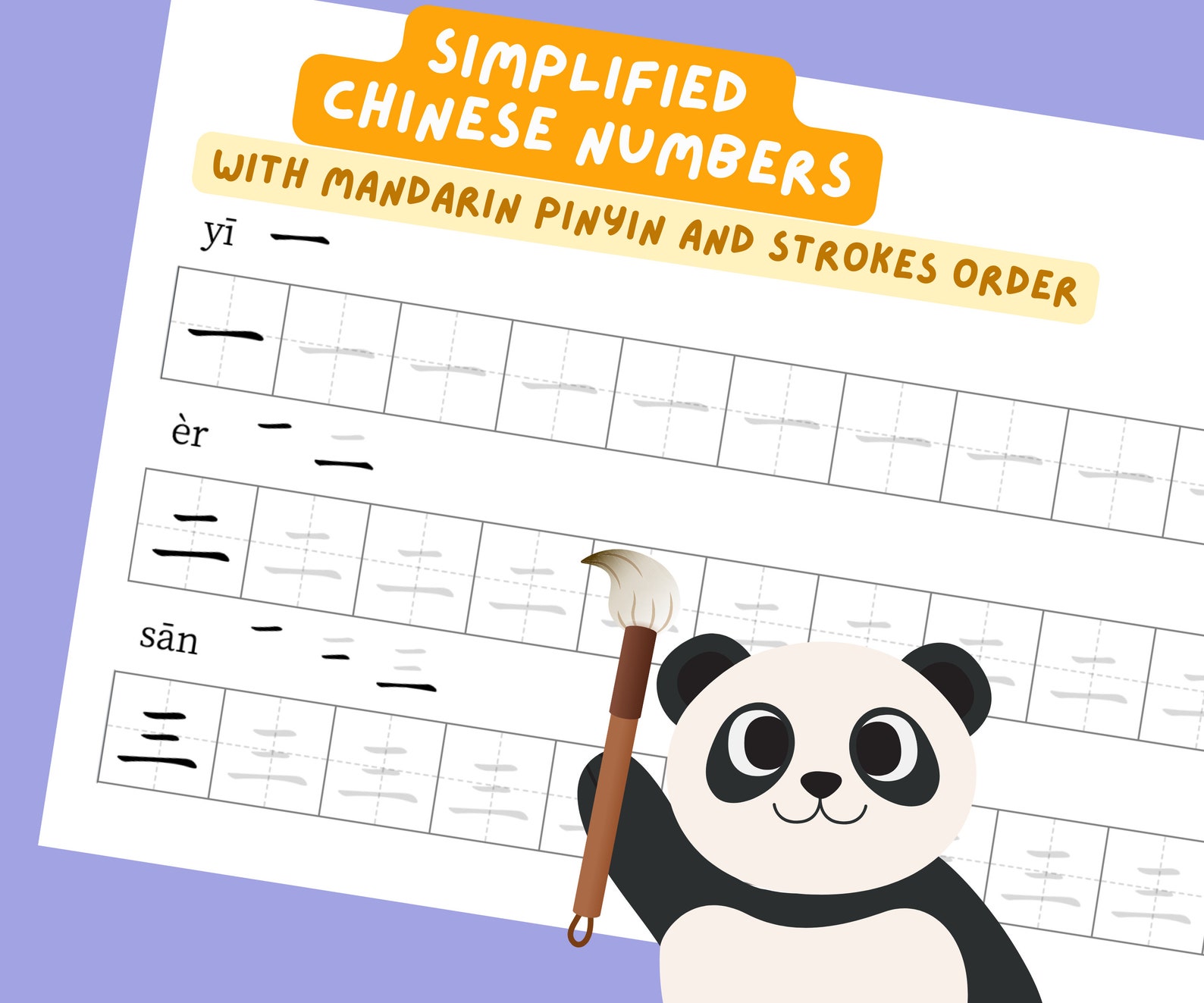 Printable Simplified Chinese Number Tracing Worksheets 1 to 10 ...