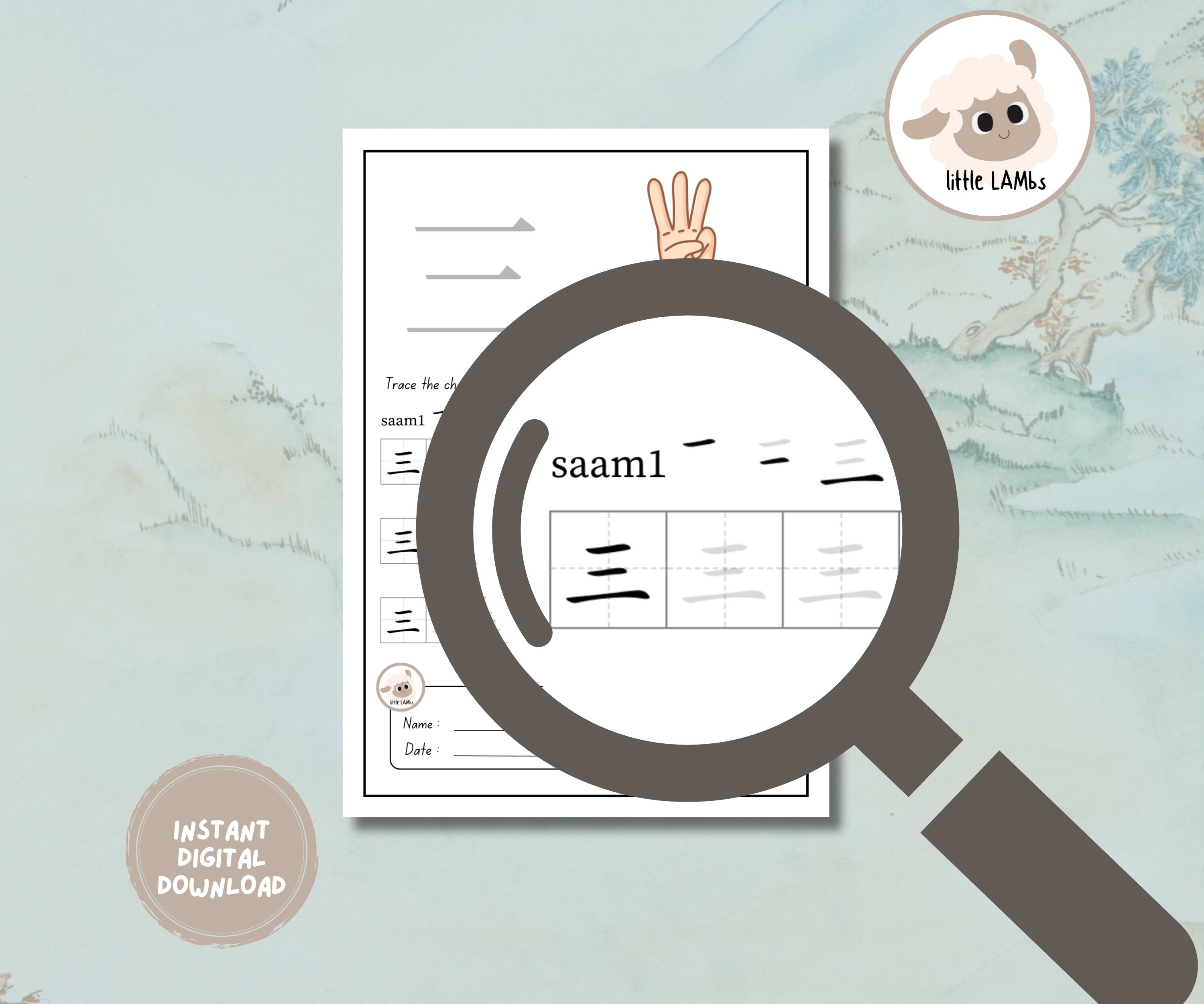 Printable Traditional Chinese Number Tracing Worksheets 1 to 10 ...