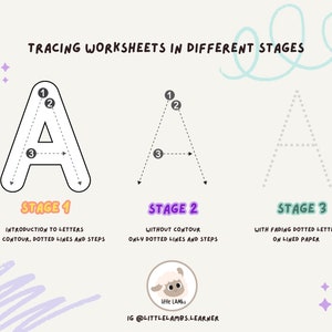 STAGE 2 - Alphabet Letter Tracing Worksheets Printable - Upper & Lower ...