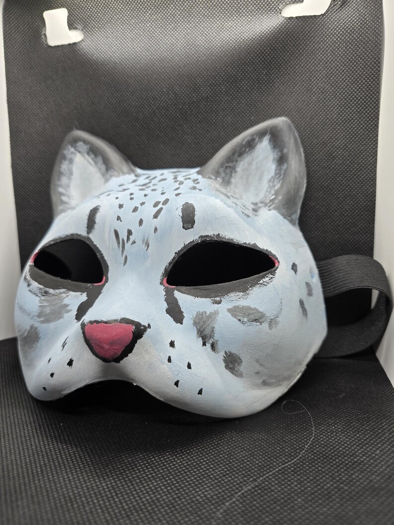 Therian Cat Mask / Snow Leopard Inspired High-quality Unlined UNFELTED ...