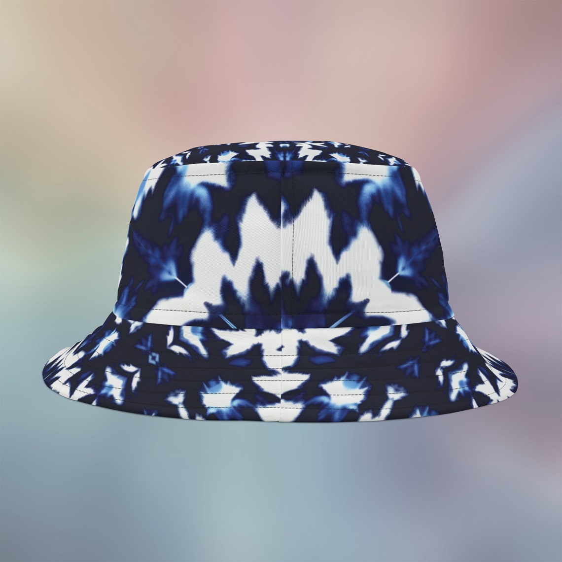 Shibor Tie Dye Print Bucket Hat, Great Indigo Color and Fun Style ...