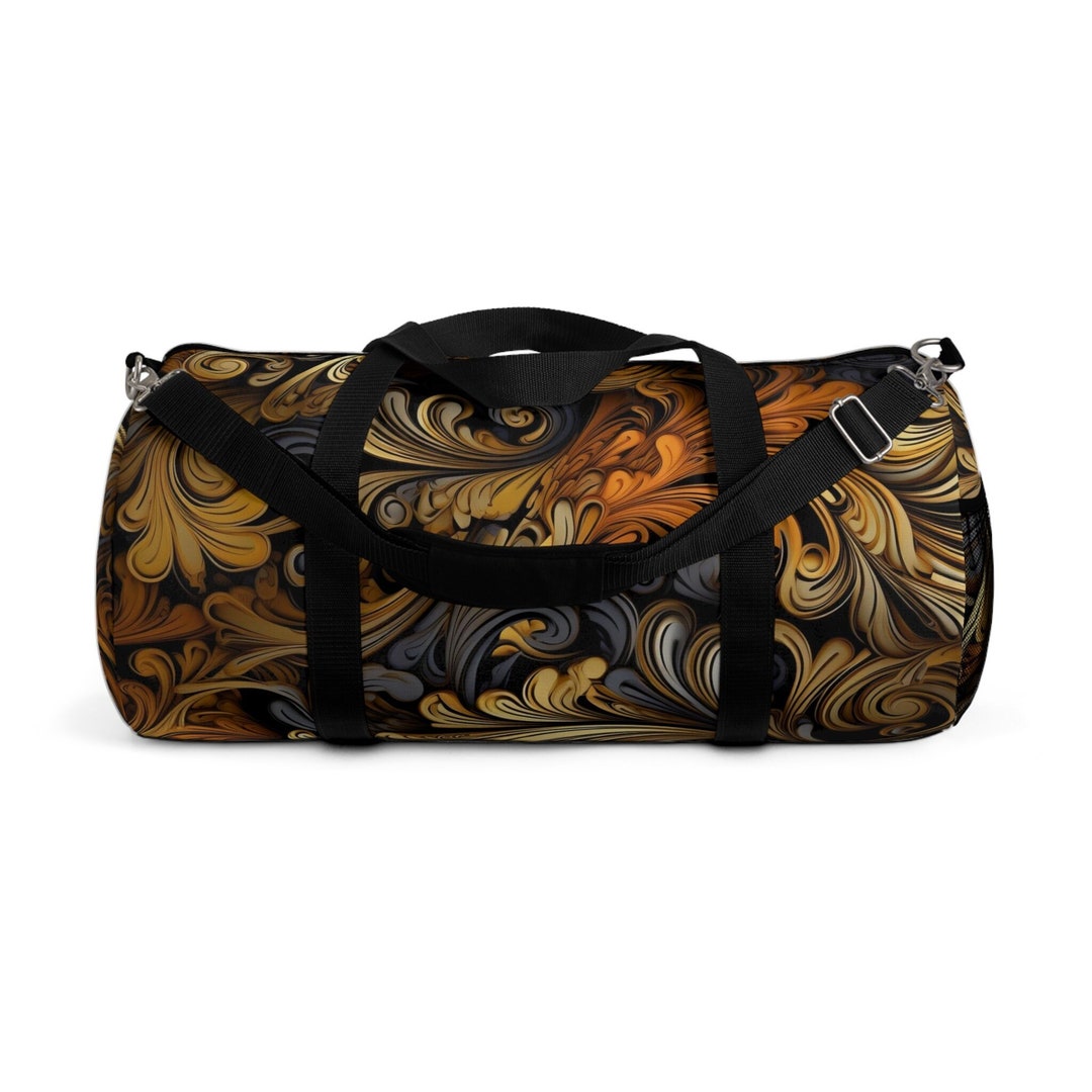 Gold Leaf Print Duffel Bag Ultra-lightweight Travel Duffel With Water ...