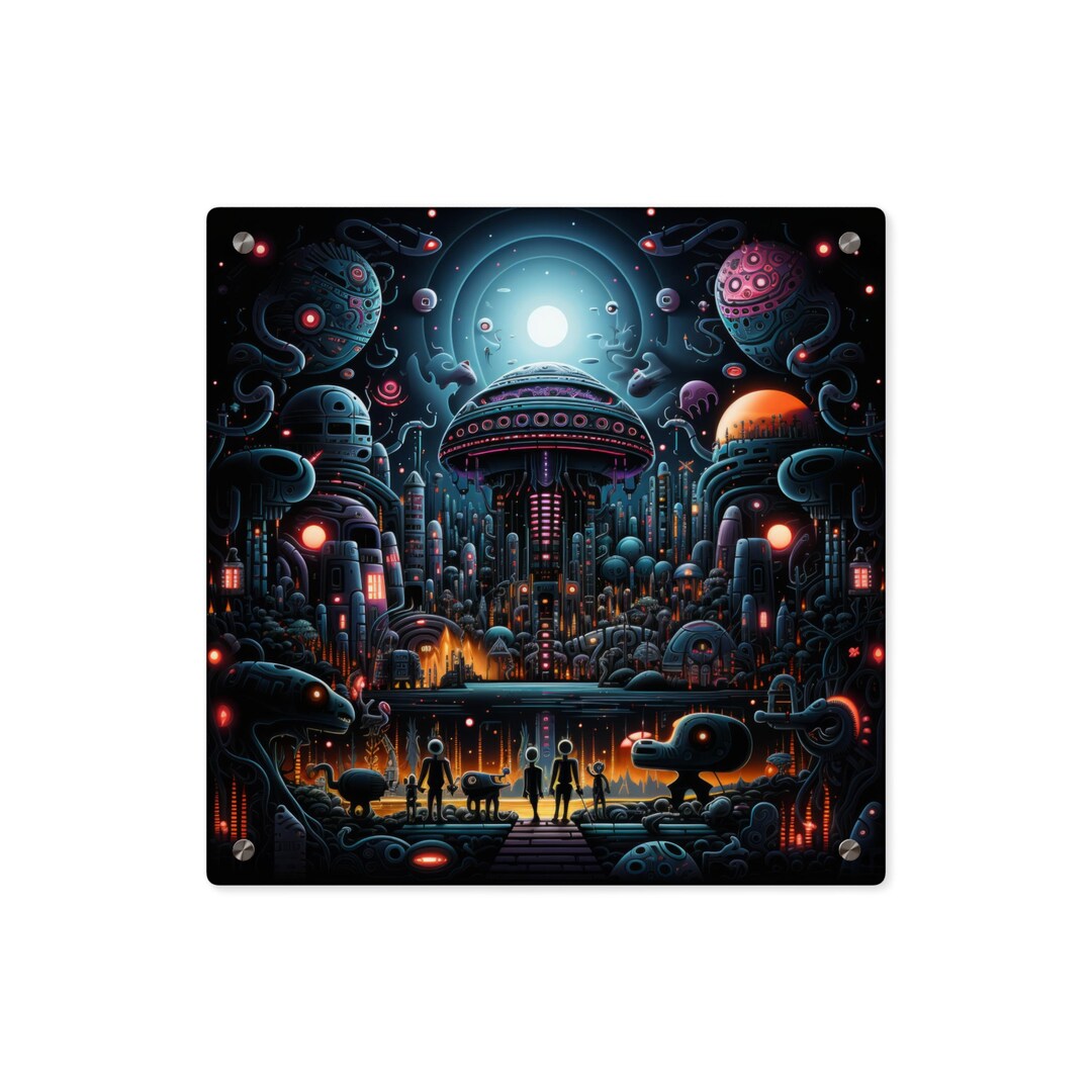 Glimpse: Alien World- Acrylic Wall Art Panel. Hyper Detailed View Into ...