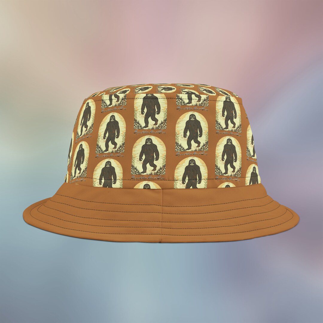 Squatchin Ain't Easy Bucket Hat (AOP), Great Color and a Fun Style ...