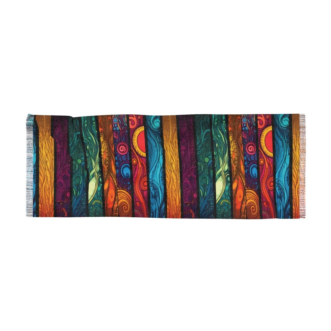 Zentangled Colorscape Women's Scarf With Abstract Designs - Add a Touch ...