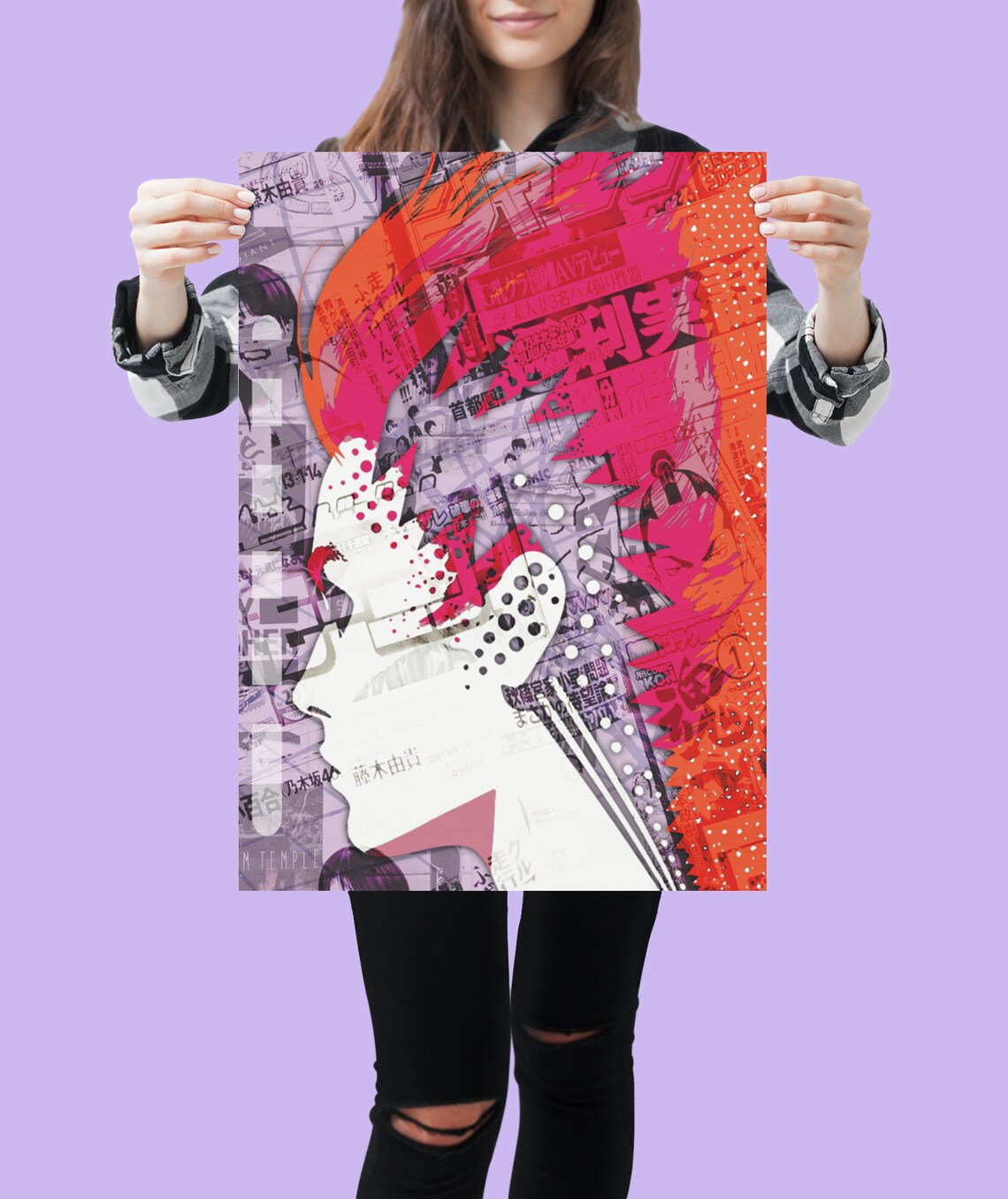 Retro Punk Rock Collage Art Poster, Vintage Music Print Rolled Posters ...
