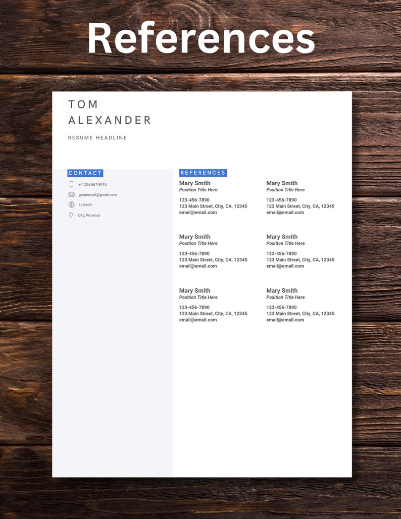 Clean Resume Template for Canva | Executive CV Design | Modern ...