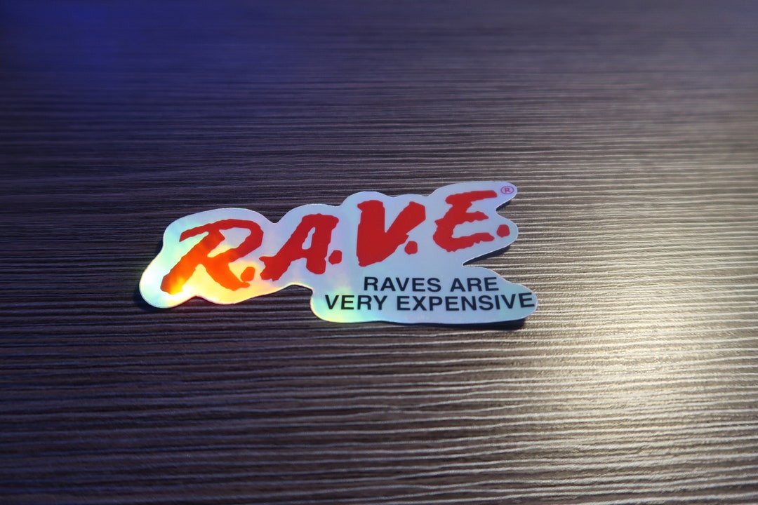 R.A.V.E. Program Sticker EDM Holographic Sticker, Weatherproof Vinyl ...