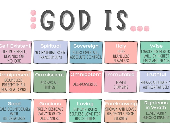 Attributes of God Printable - Etsy