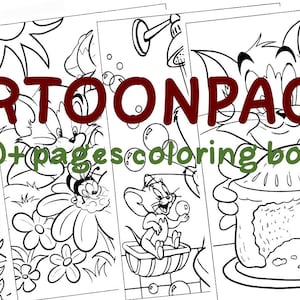 20+ Coloring Pages Cartoon for Kids of All Ages. PDF Download. - Etsy